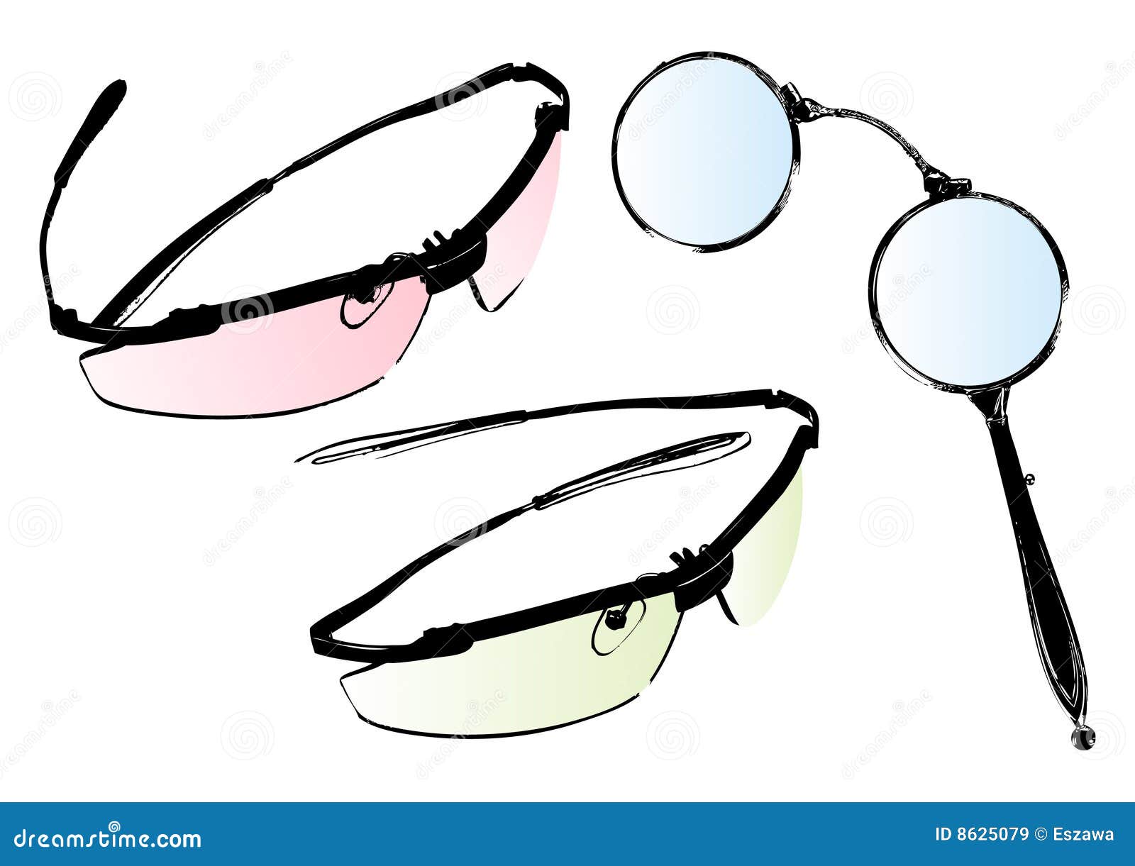 Glasses and Spectacles Vector Set Stock Vector - Illustration of ocular ...