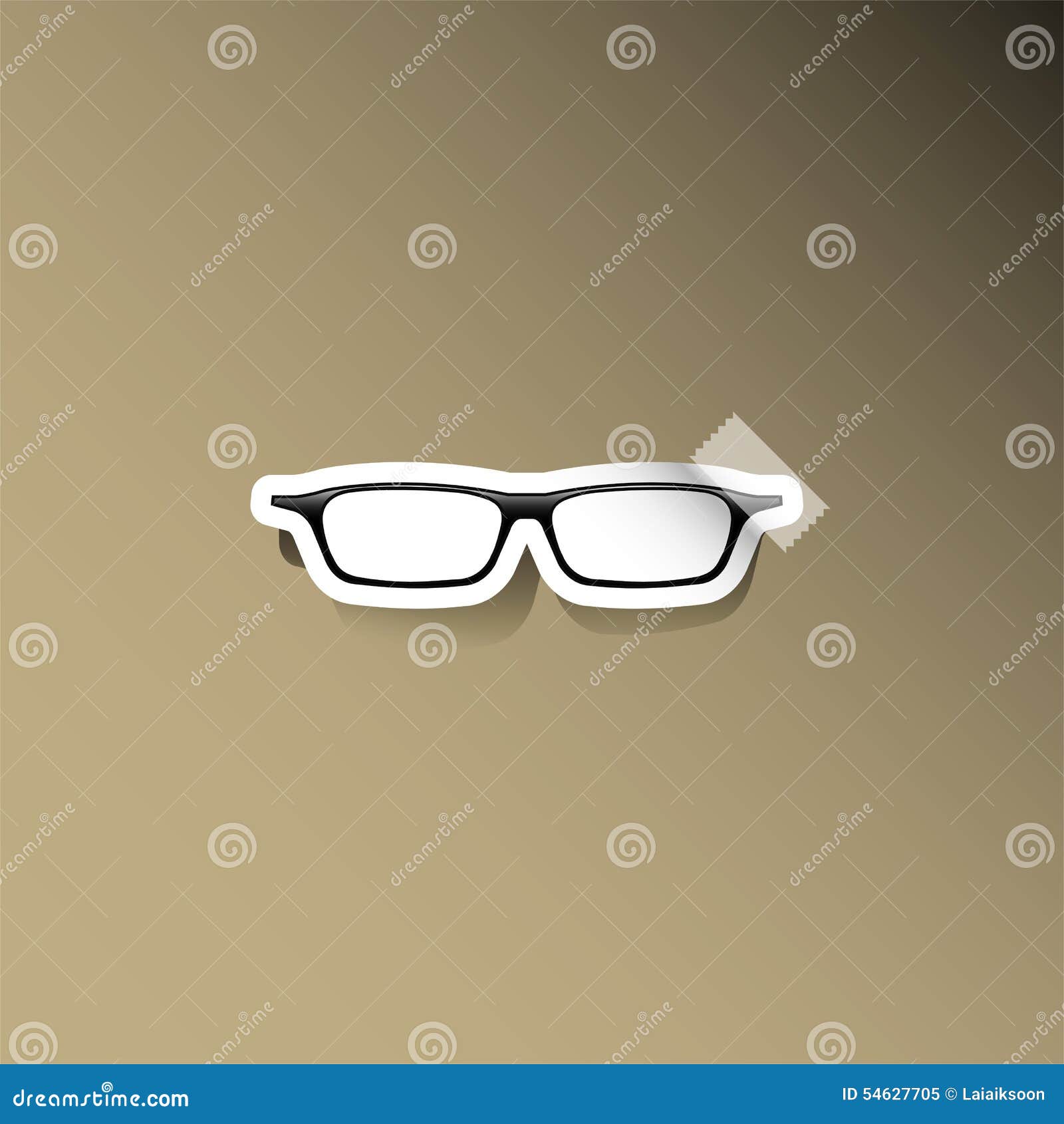 Glasses sticker stock vector. Illustration of cool, looking - 54627705