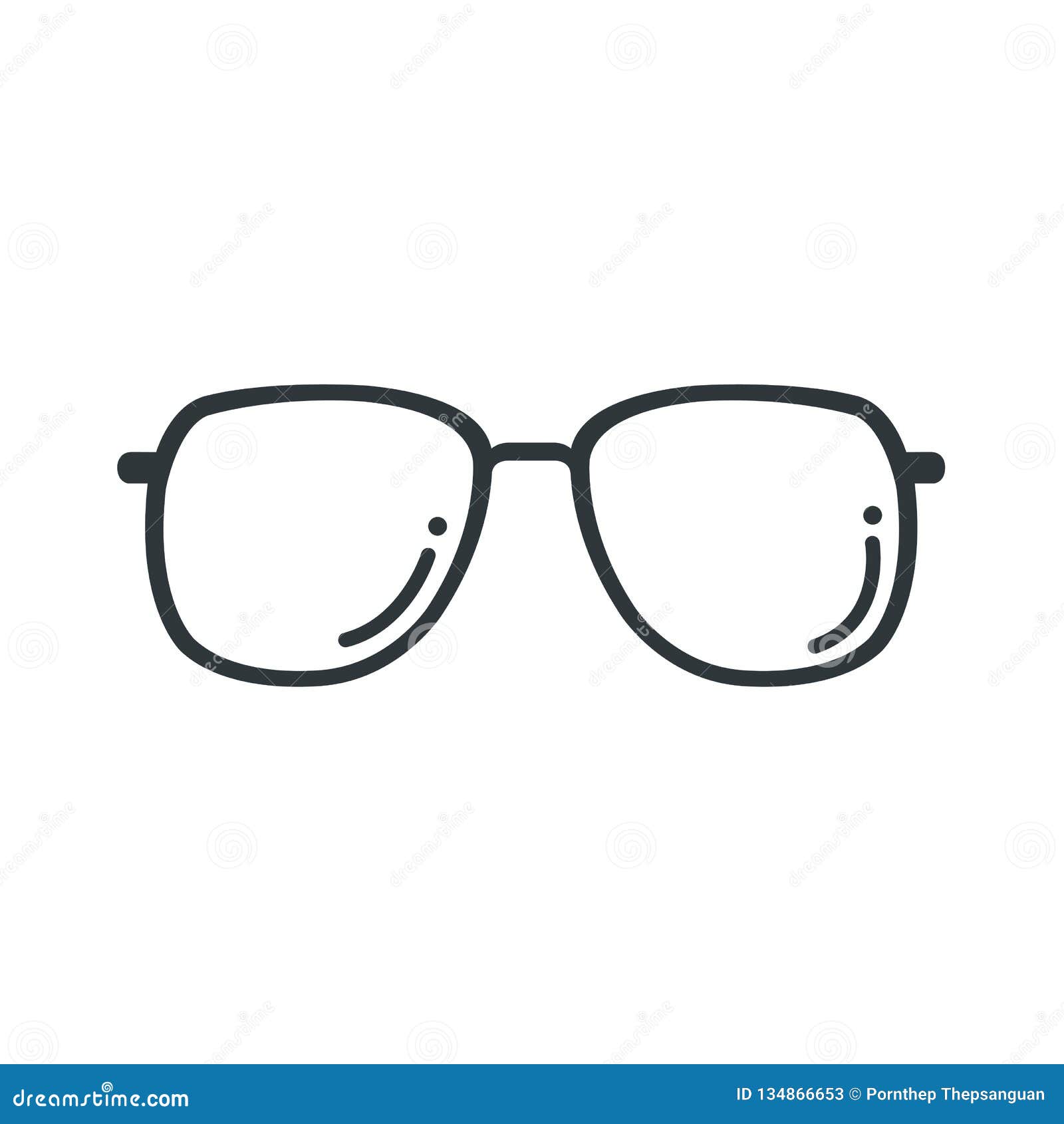 Glasses symbol stock vector. Illustration of vector - 134866653