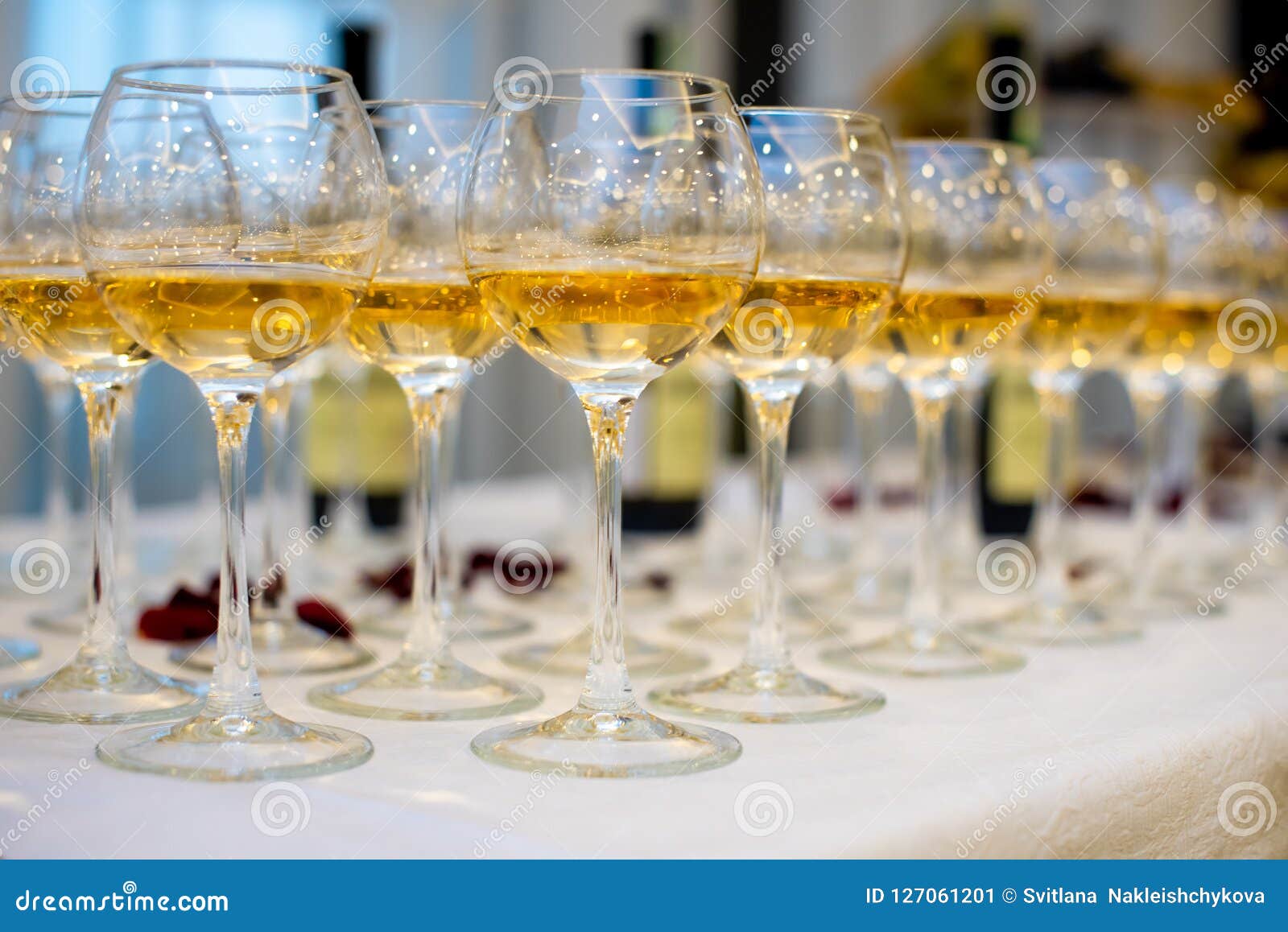 Glasses on the table stock image. Image of elegance - 127061201