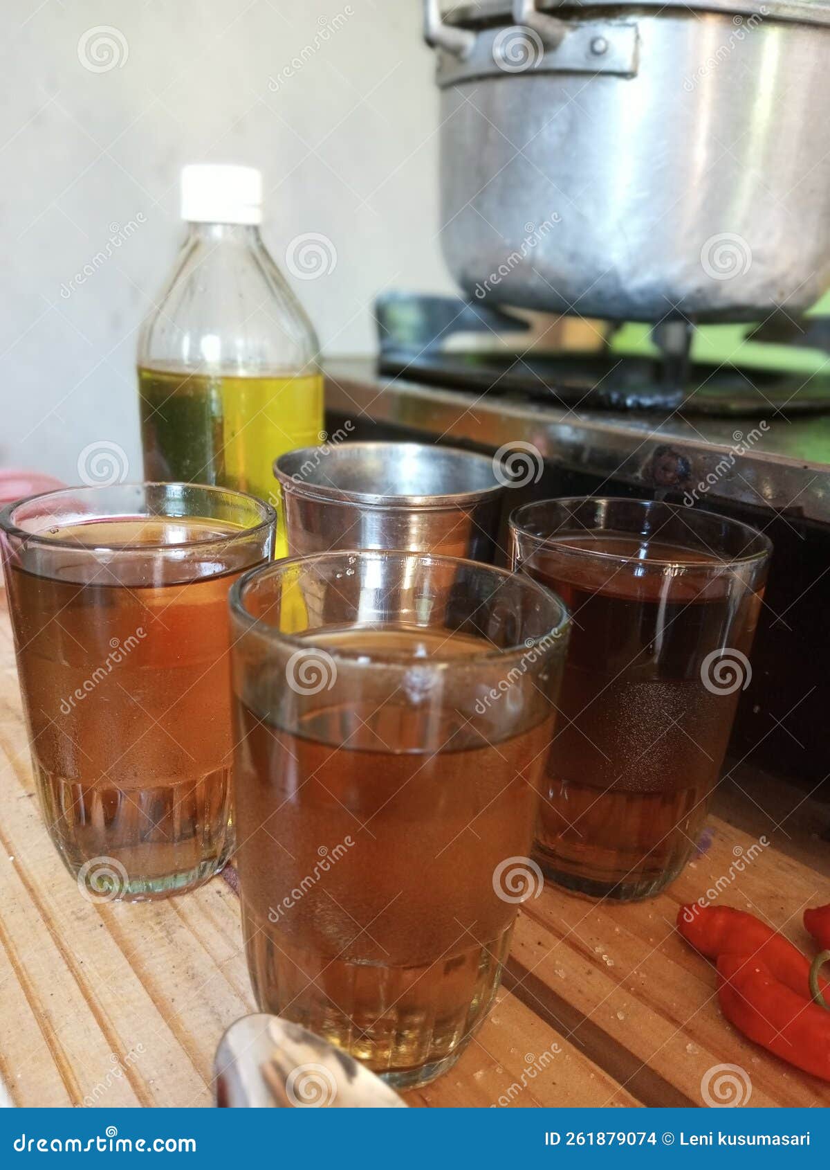 Glasses of tea stock photo. Image of drink, morning - 261879074