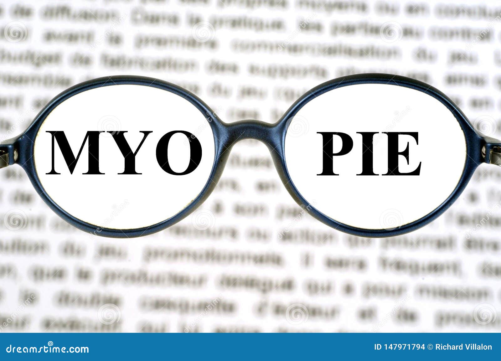 Concept of Myopia Written in French Stock Illustration - Illustration ...