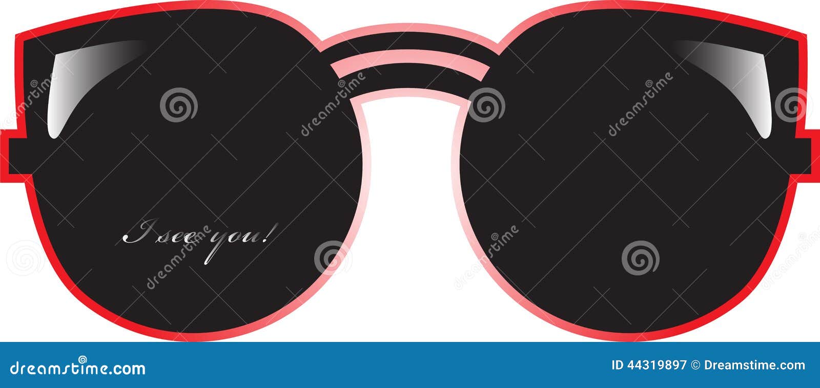 Glasses with text stock vector. Illustration of white - 44319897