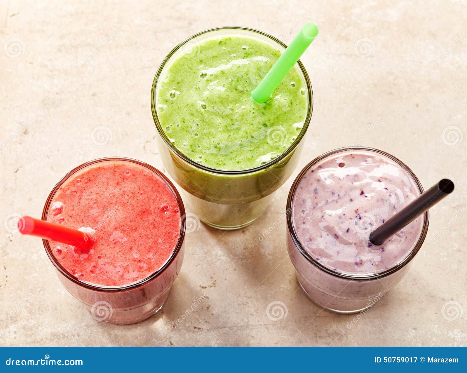Glasses of Various Smoothies Stock Image - Image of nutrition, shake ...
