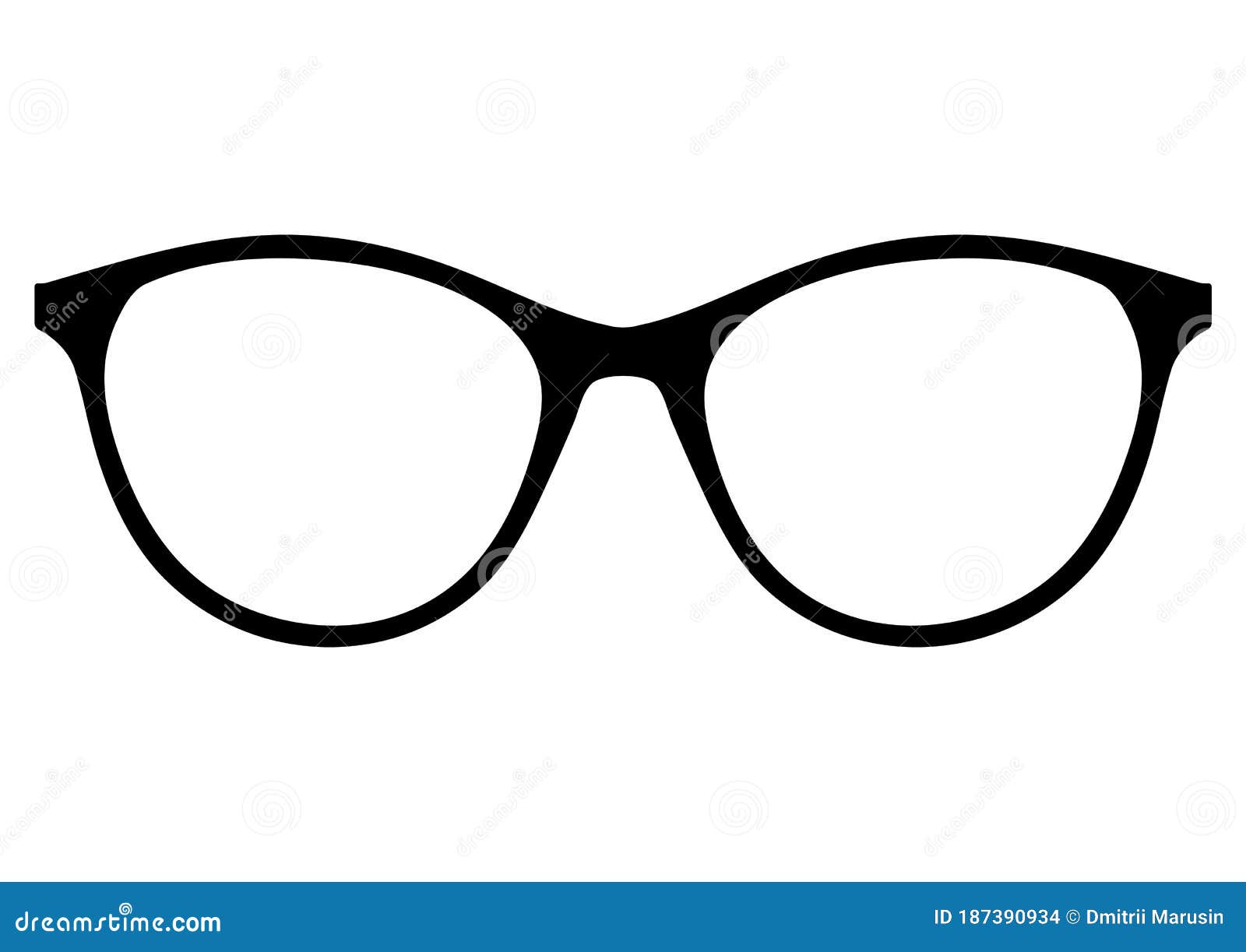 Glasses Vector. Accessory Art Black Collection Cool Flat Design Stock ...
