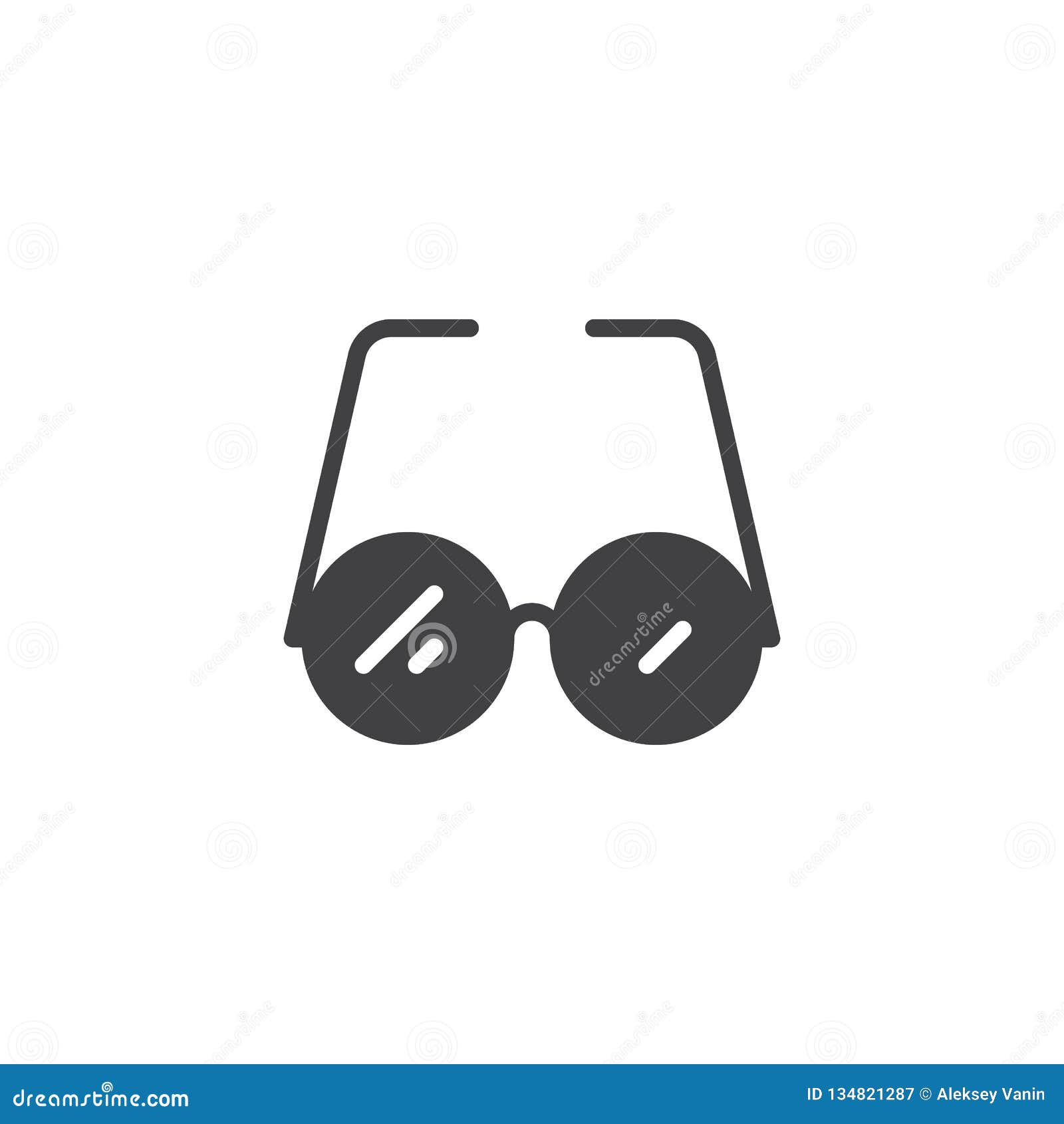 Glasses vector icon stock vector. Illustration of frame - 134821287