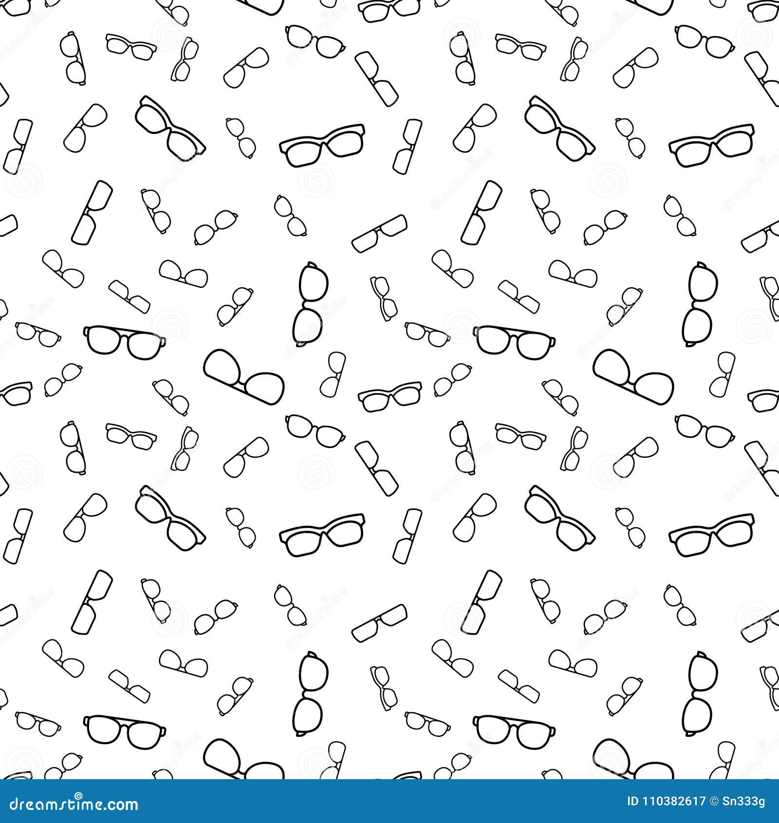 Glasses Vector Seamless Pattern or Background Stock Vector ...