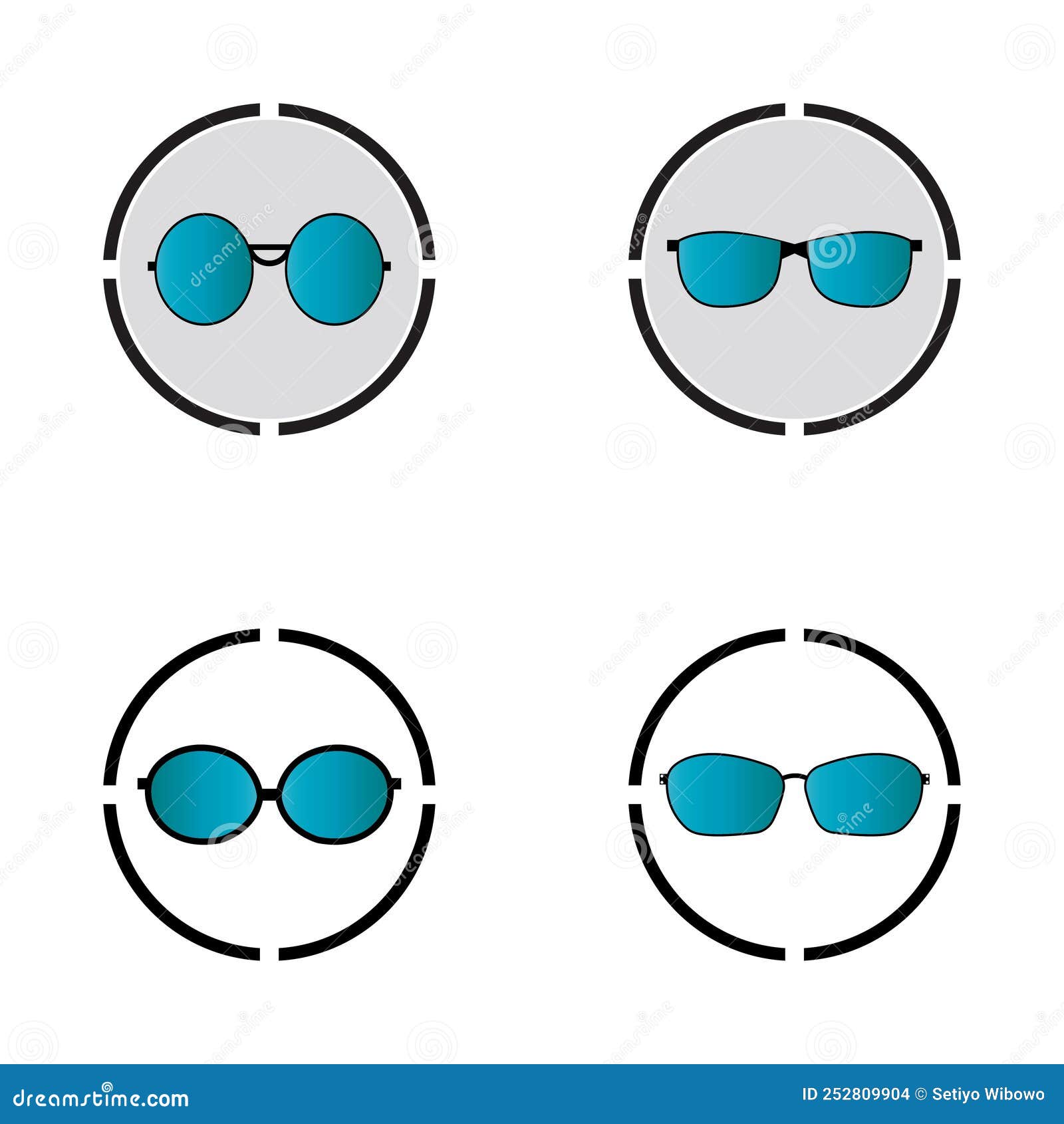 Glassess Icon Vector Flat Design Stock Vector - Illustration of black ...