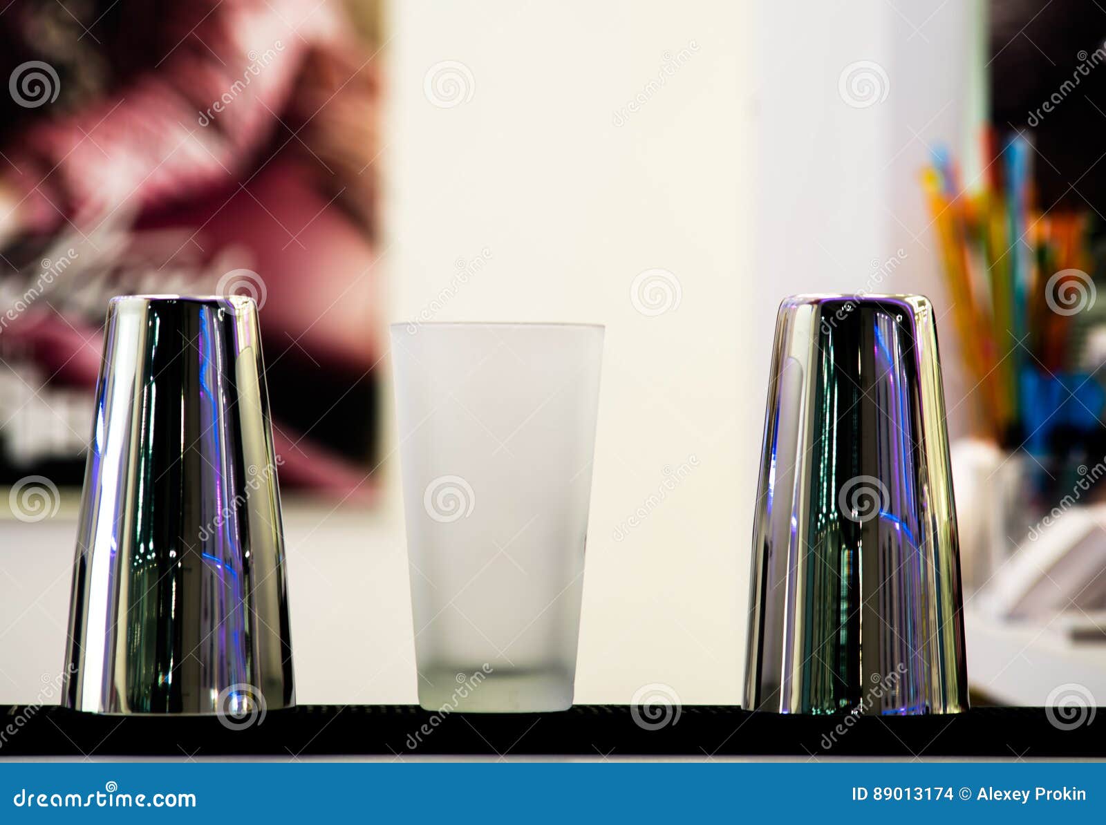 Glasses for Cocktails. Brilliant Metal Bar Glasses. Stylish Bar Glasses ...