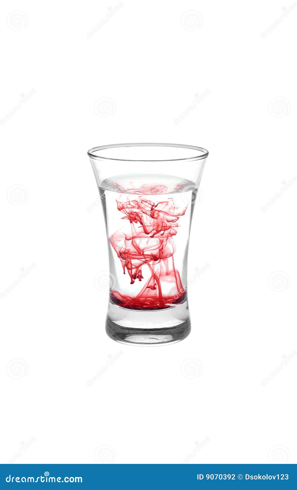 Glassfull of Water with Red Stains Stock Photo - Image of cocktail ...