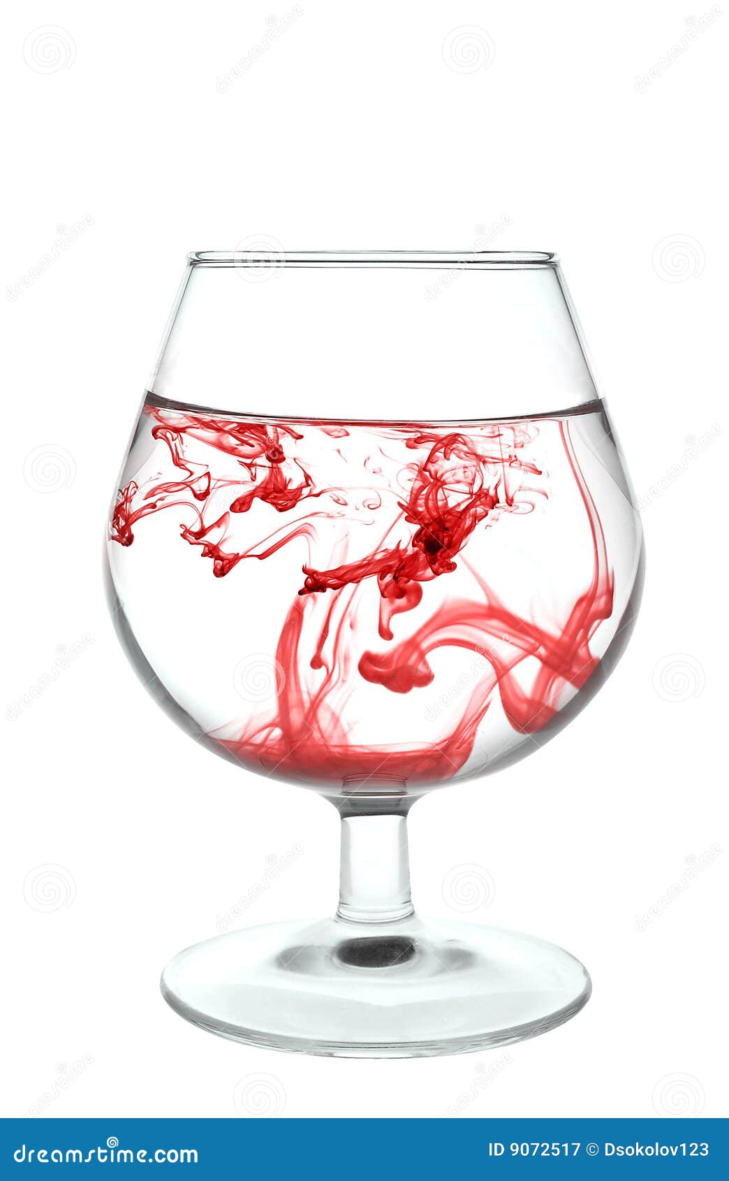 Glassfull of Water with Red Stains Stock Image - Image of cocktail ...