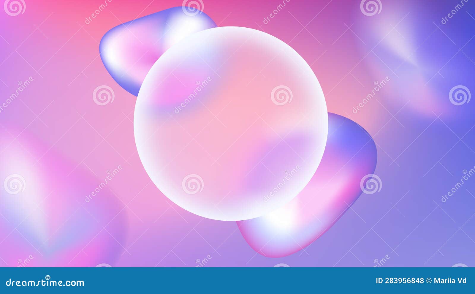 Glassmorphism.Abstract Of Floating Blue And White Spheres On A Dark ...