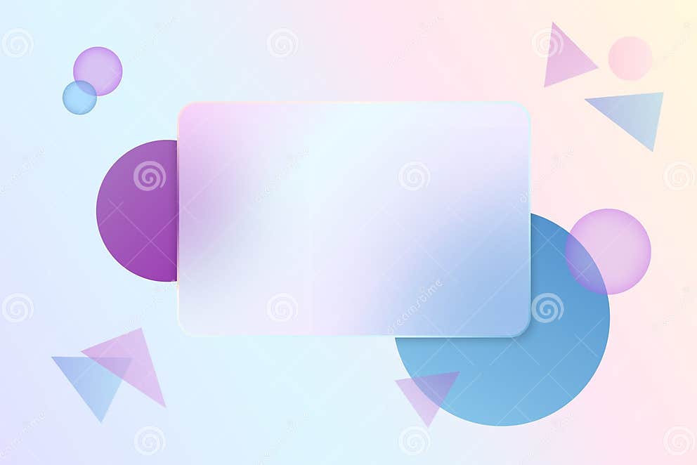 Glassmorphism Abstract Template. Vector Background with Glassmorphic ...