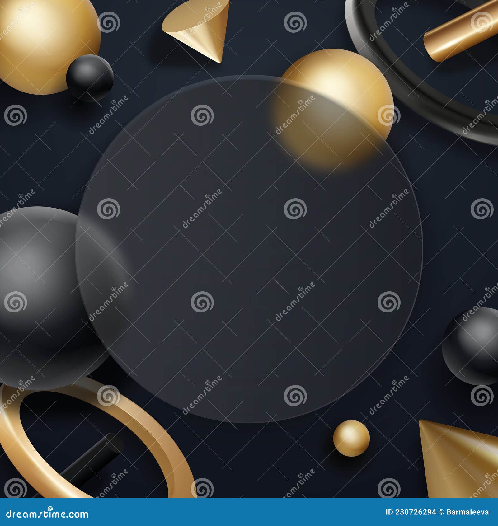 Glassmorphism Concept. Glass Effect Circle with Flowing Realistic ...