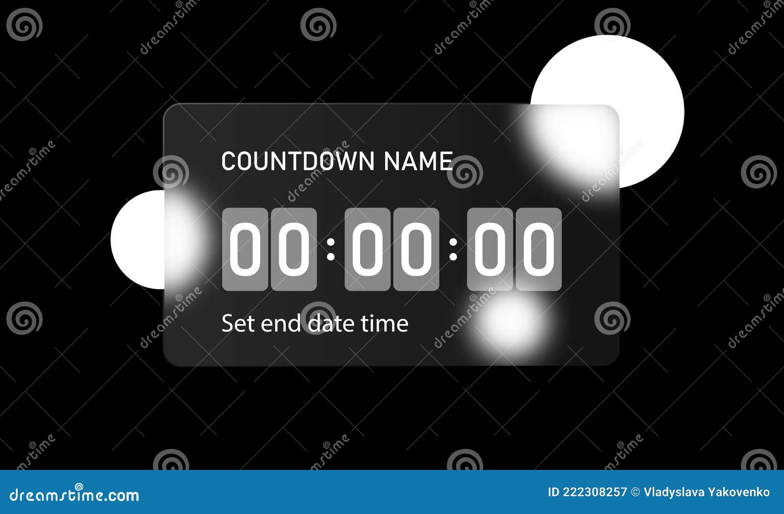 Glassmorphism Style. Countdown Timer Counter Icon. Remaining Countdown ...