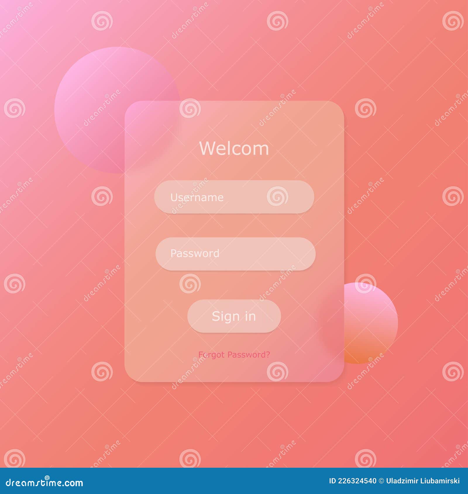 Glassmorphism Vector Concept. Glass Effect Login Page. Welcom and ... Glassmorphism Vector Concept. Glass Effect Login Page. Welcom and ...