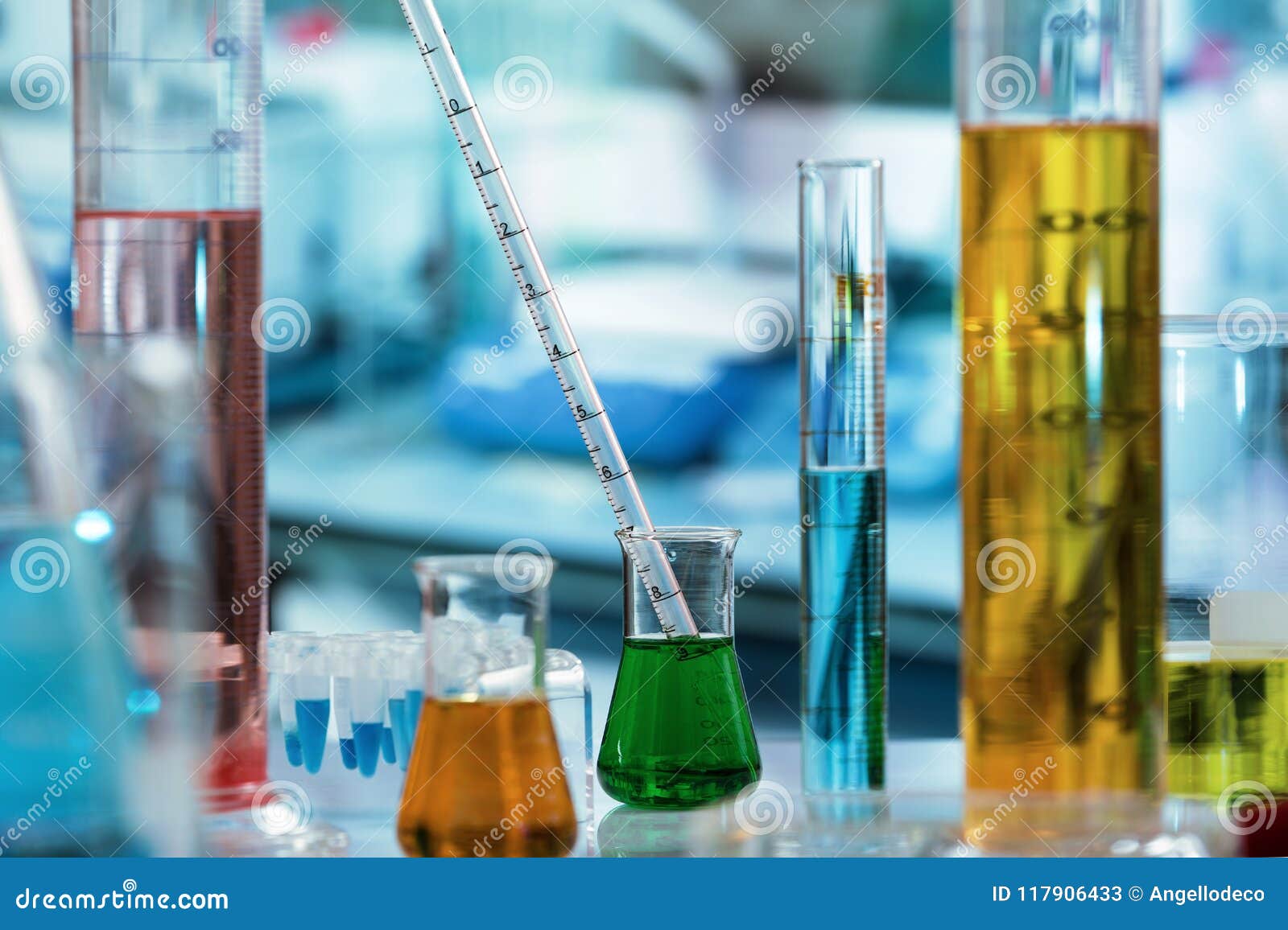 Glassware in the Chemical Laboratory Stock Image - Image of health ...