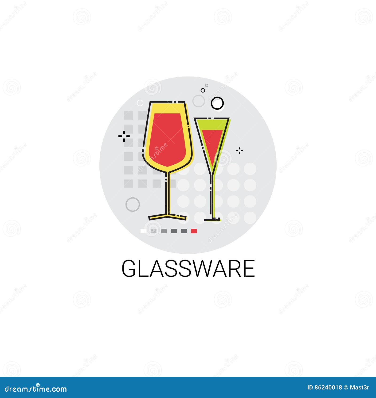 Glassware Cooking Glass Dishes Utensils Icon Stock Vector ...