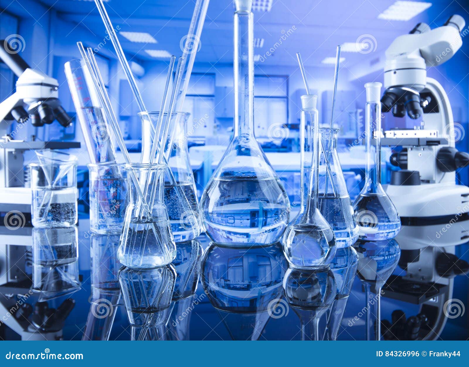Glassware in laboratory stock photo. Image of industry - 84326996