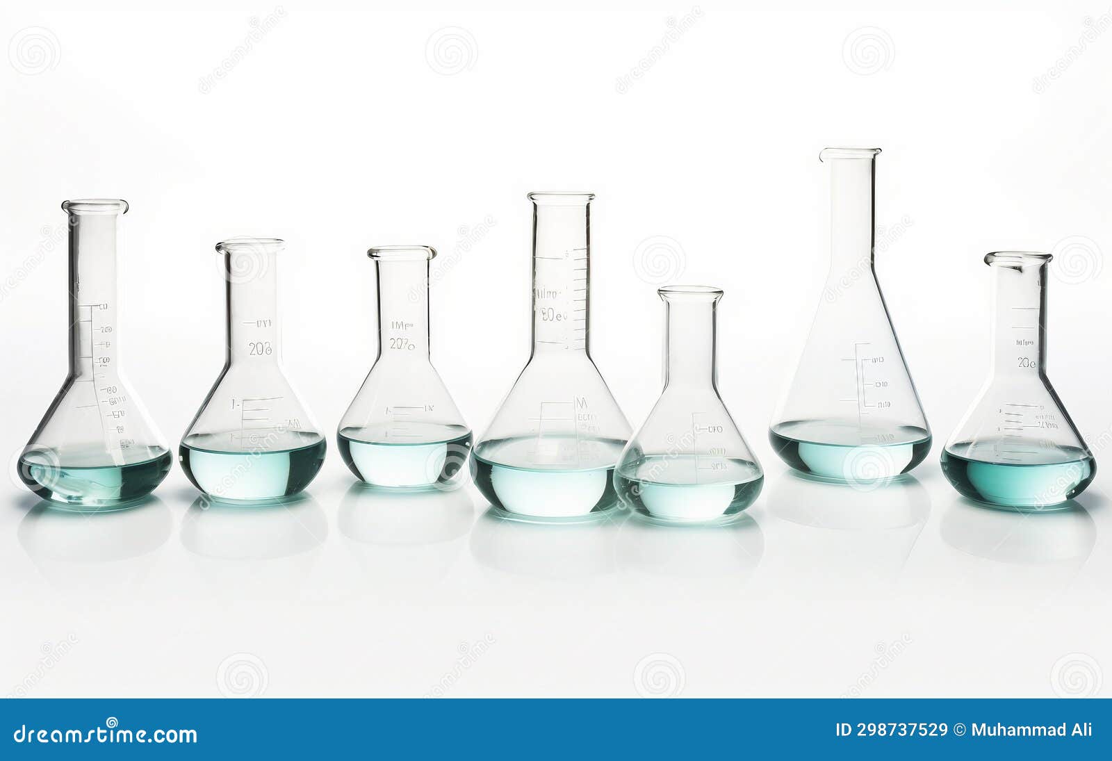 Glassware Showcase on White Background Stock Image - Image of square ...