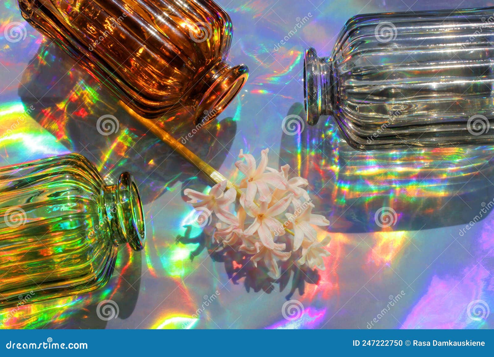 Glassware Reflect Sunlight Shadow Effect, Summer Still Life Scene ...