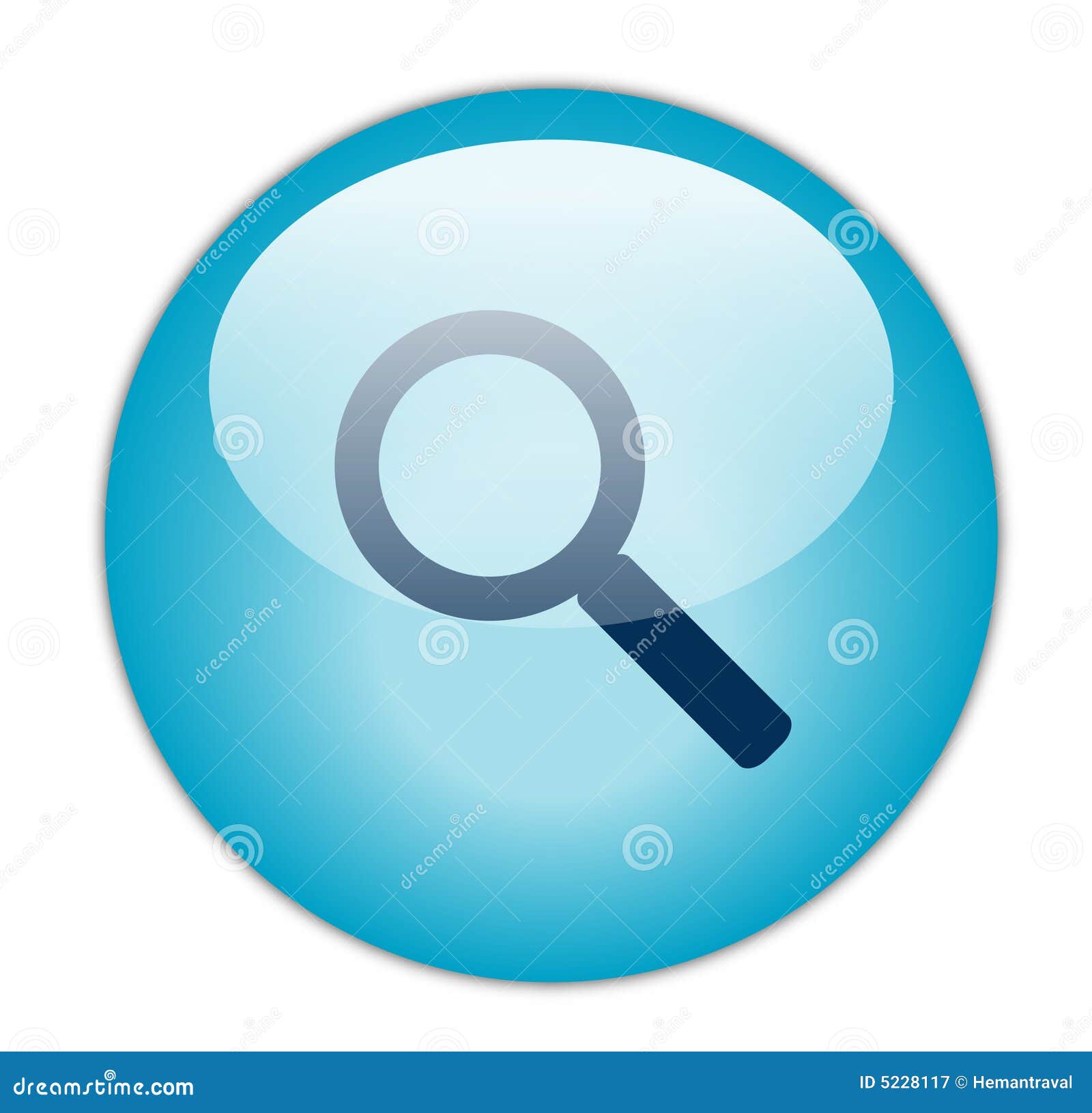 Search Button Icon Blue