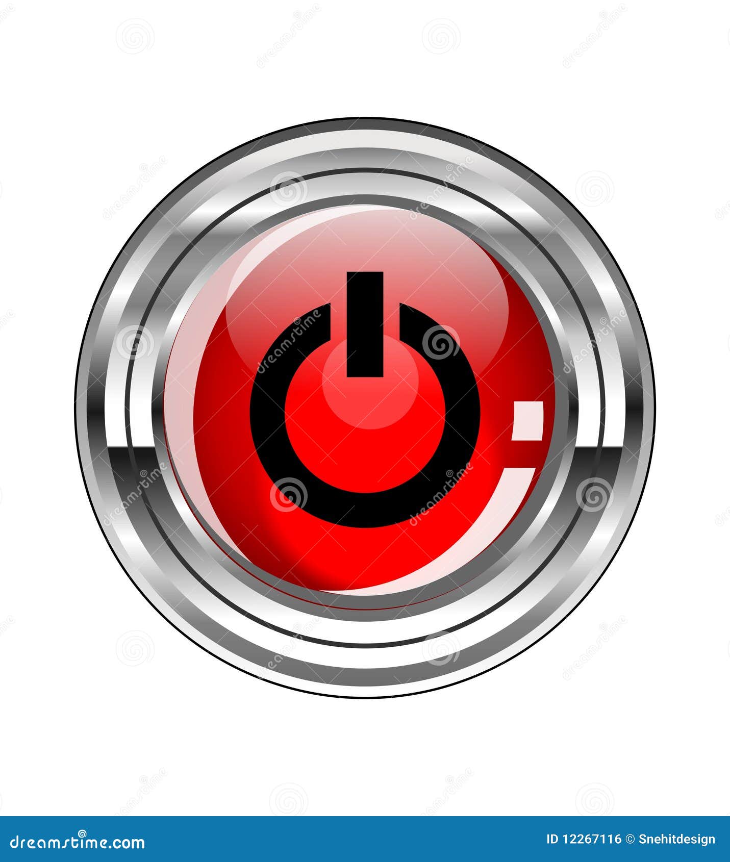 Glassy Button with Start Symbol Stock Illustration - Illustration of ...