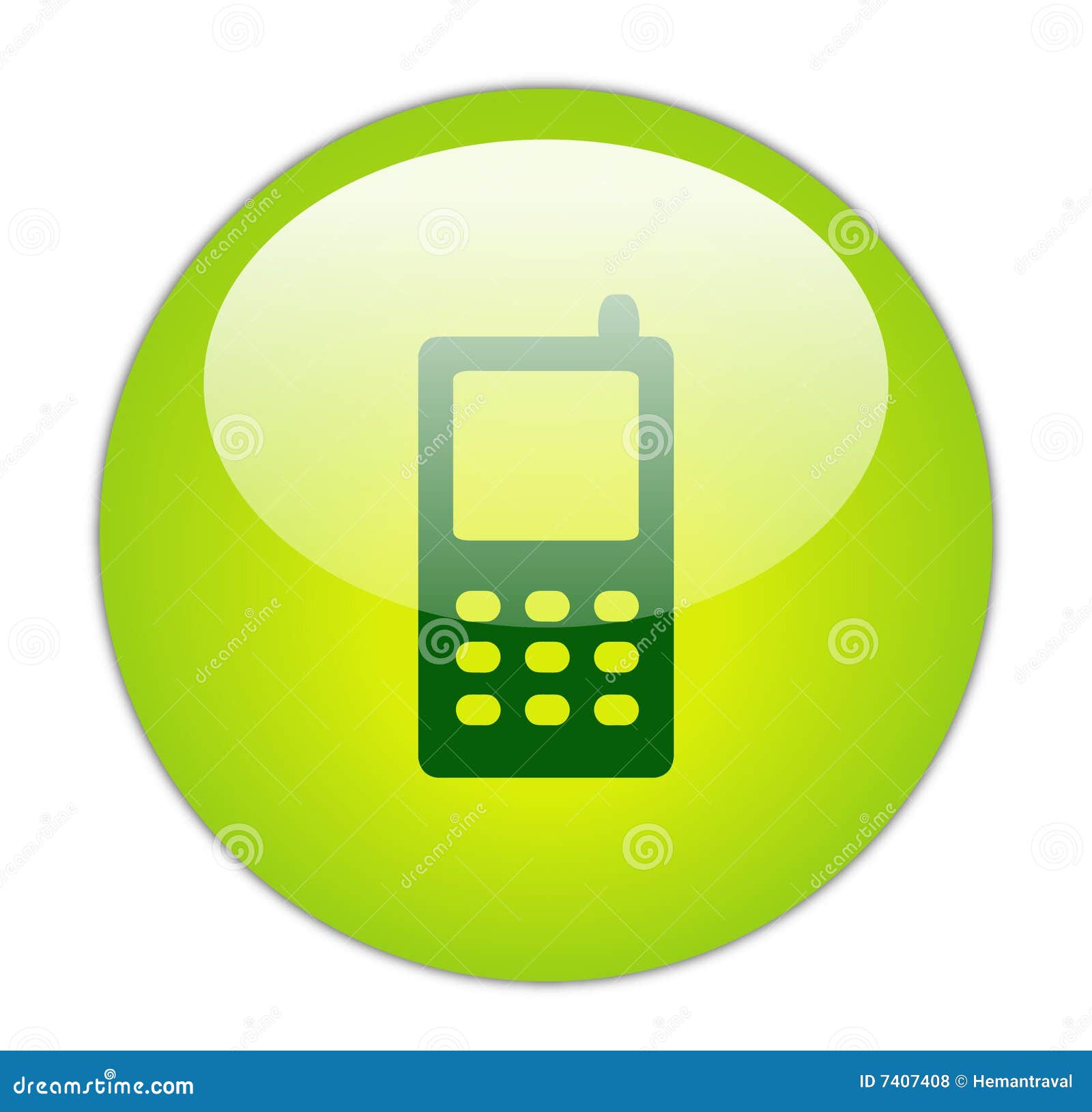 Green Cell Phone Icon
