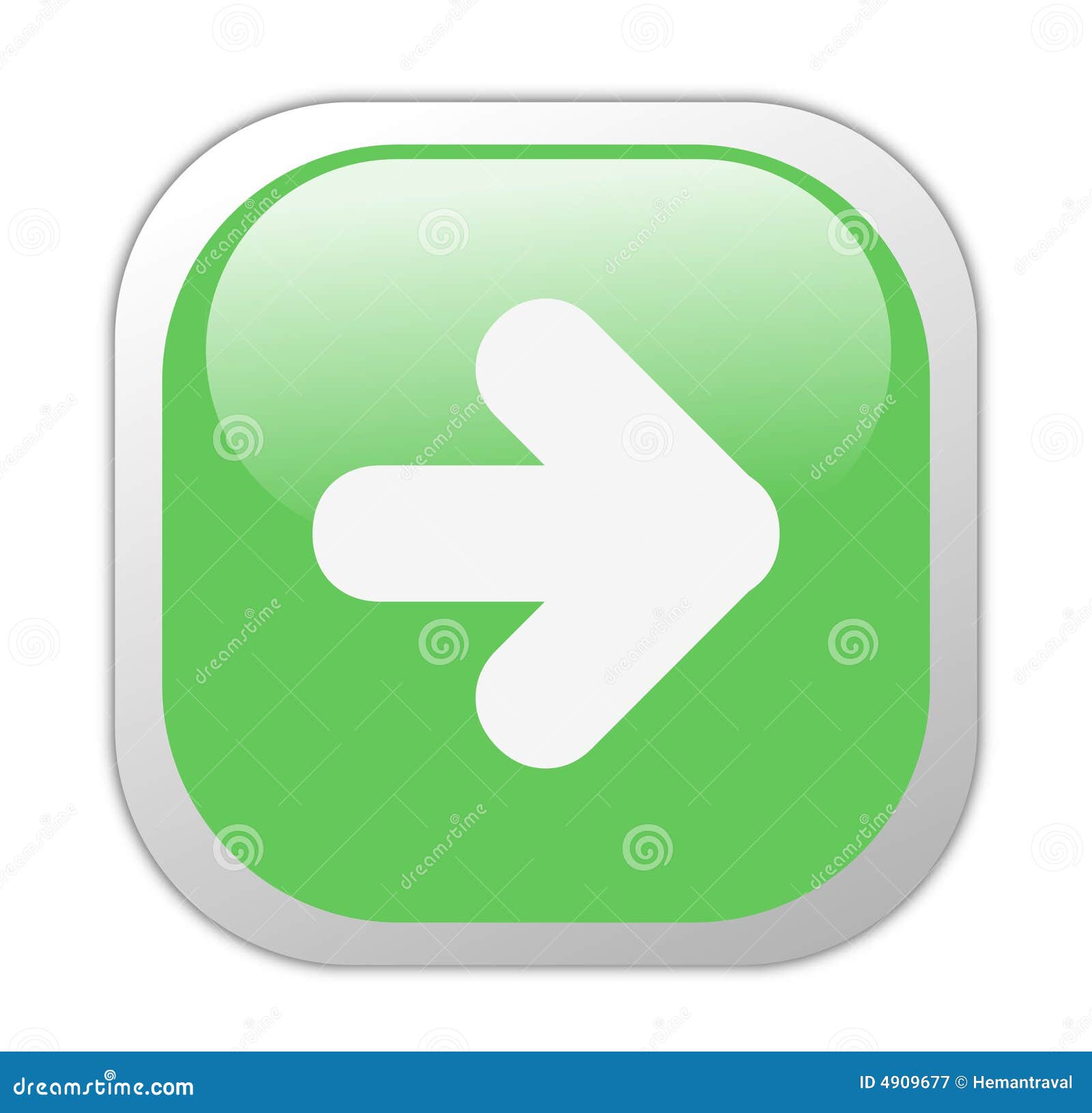 Glassy Green Square Next Icon Stock Illustration - Illustration of ...
