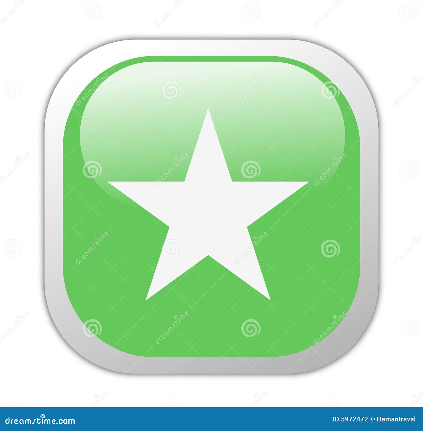 Glassy Green Square Star Icon Stock Illustration - Illustration of mark ...