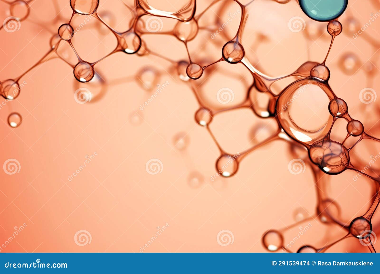 Glassy Molecules Mockup. Futuristic Molecular Structure Pattern ...