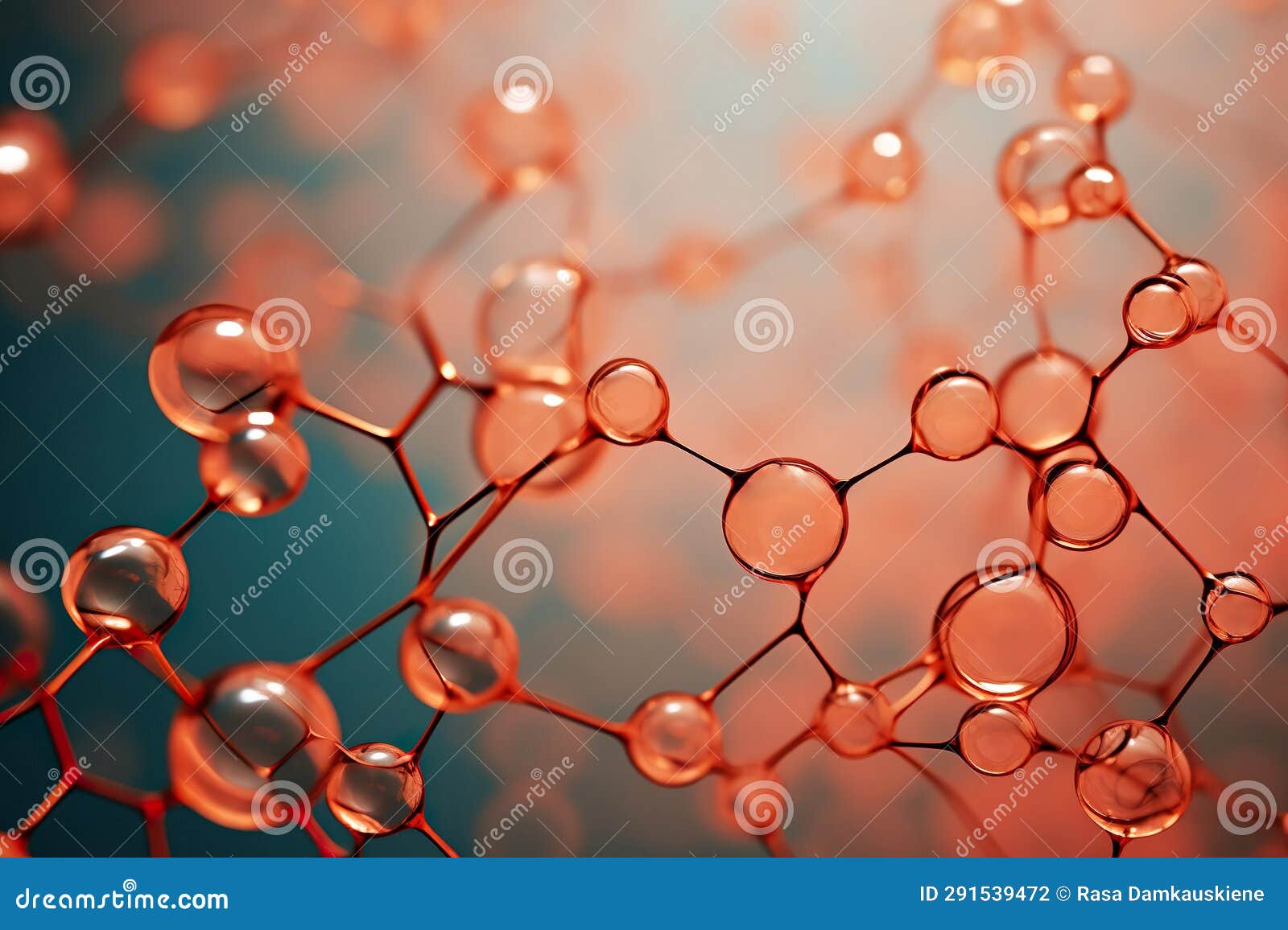 Glassy Molecules Mockup. Futuristic Molecular Structure Pattern ...