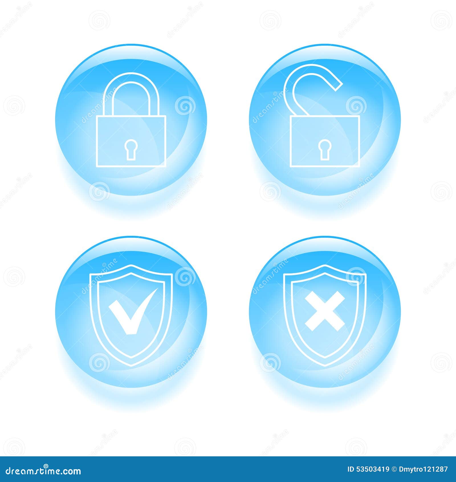 Glassy protection icons stock vector. Illustration of aqua - 53503419