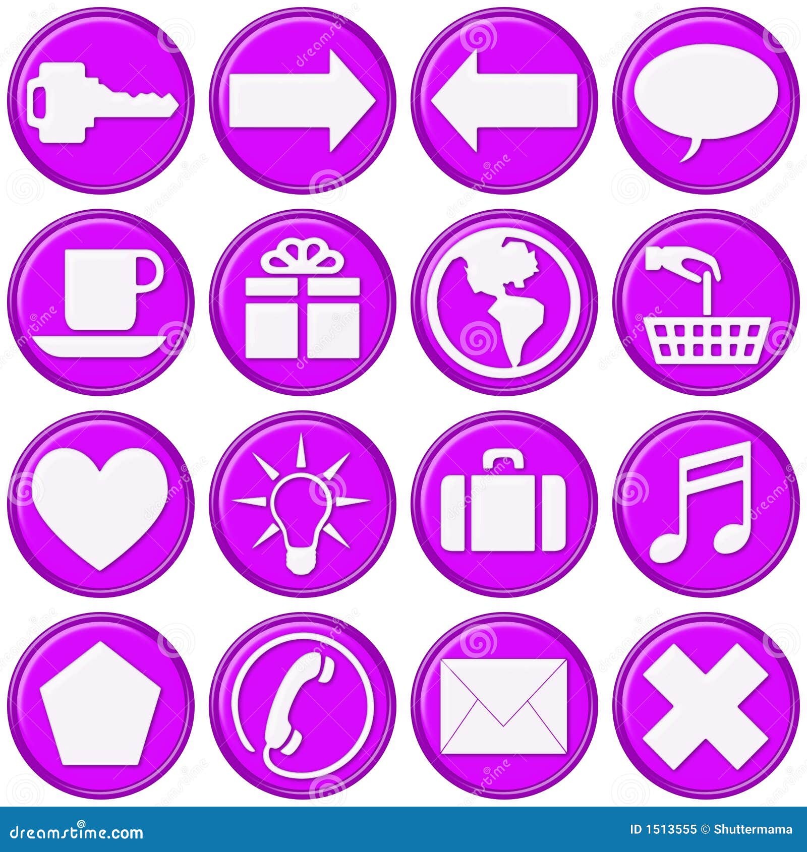 Glassy Purple Website Buttons Stock Illustration - Illustration of ...