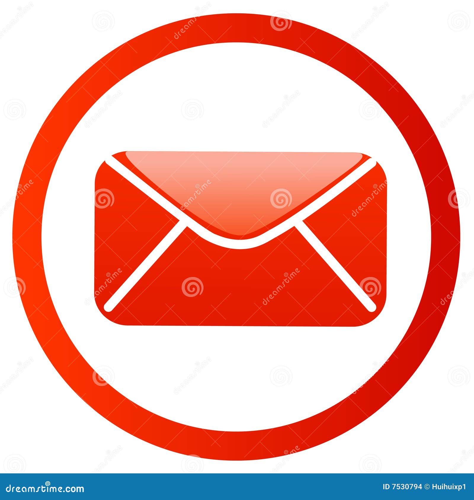 Glassy red E-mail icon stock illustration. Illustration of email - 7530794