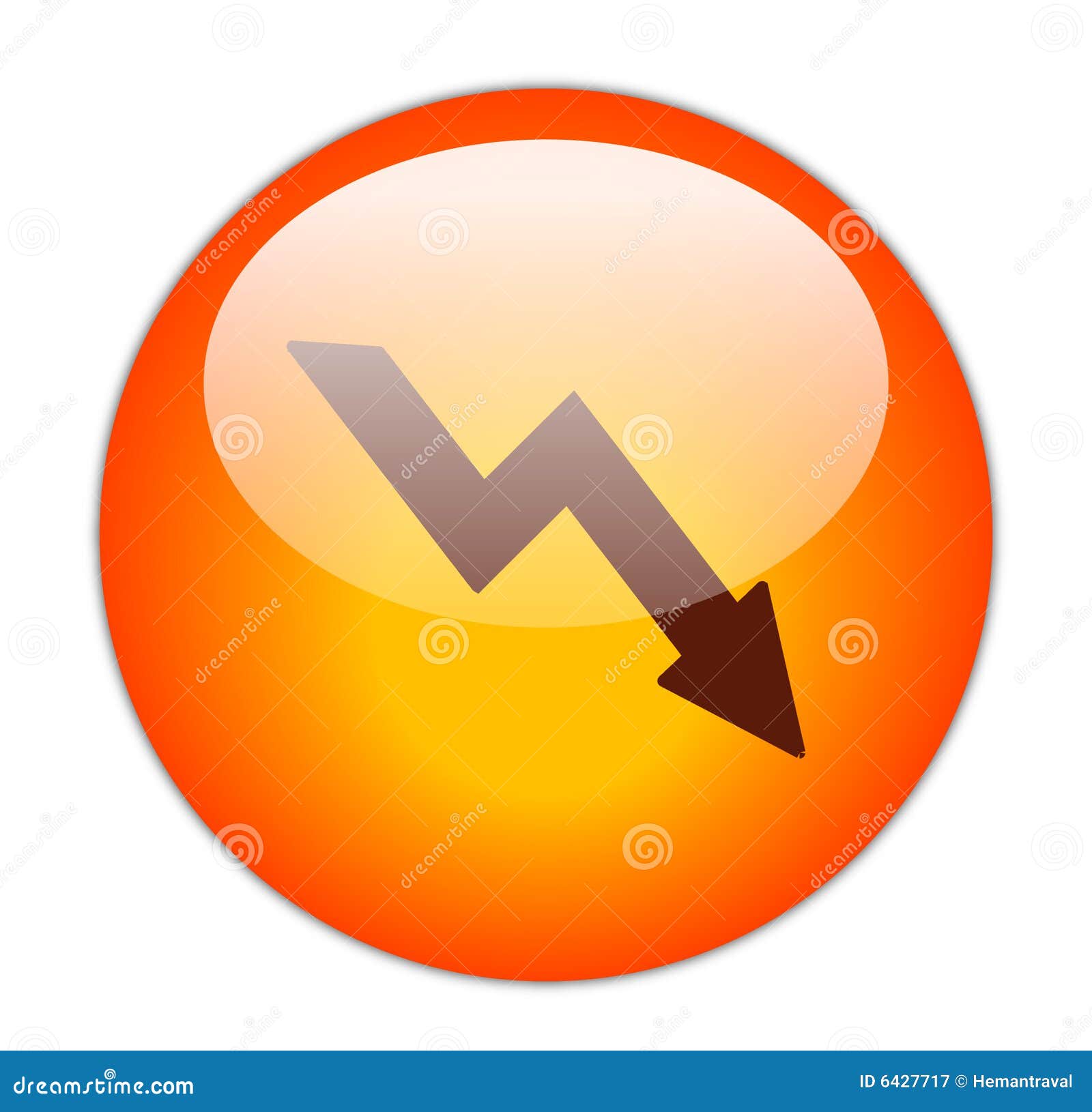 Glassy Red Loss Icon stock illustration. Illustration of button - 6427717