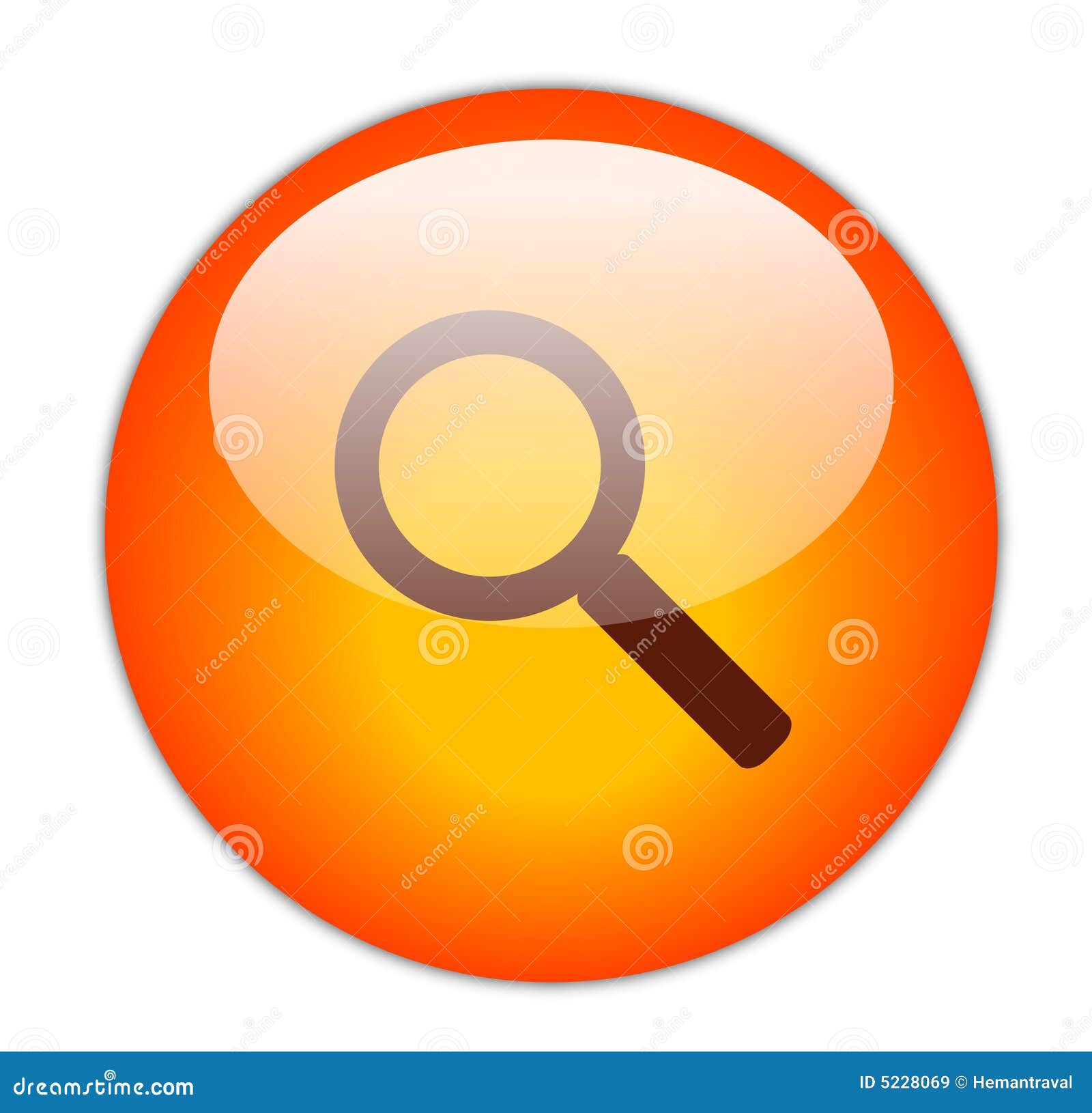 Glassy Red Search Icon stock illustration. Illustration of investigate ...