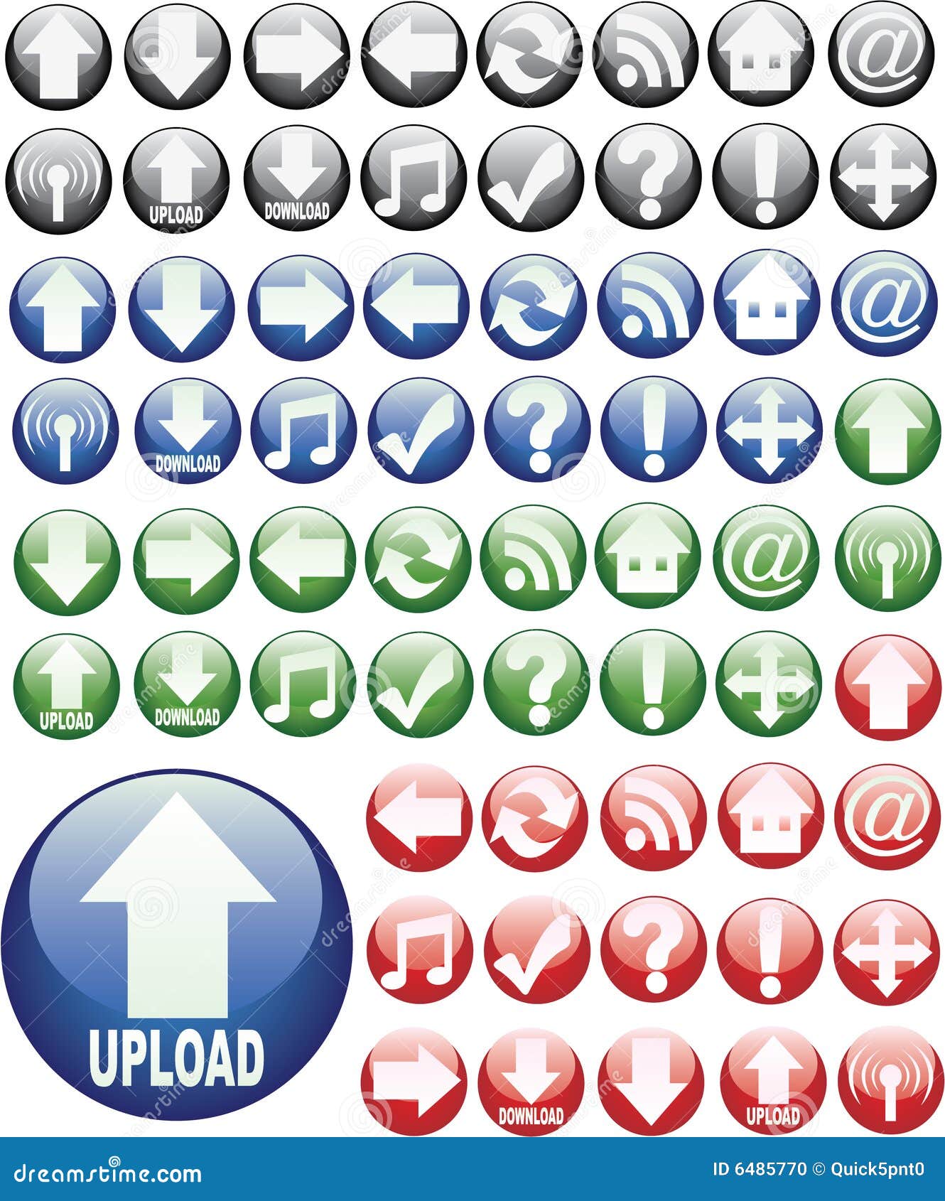 Glassy Round Web Buttons editorial image. Illustration of mark - 6485770