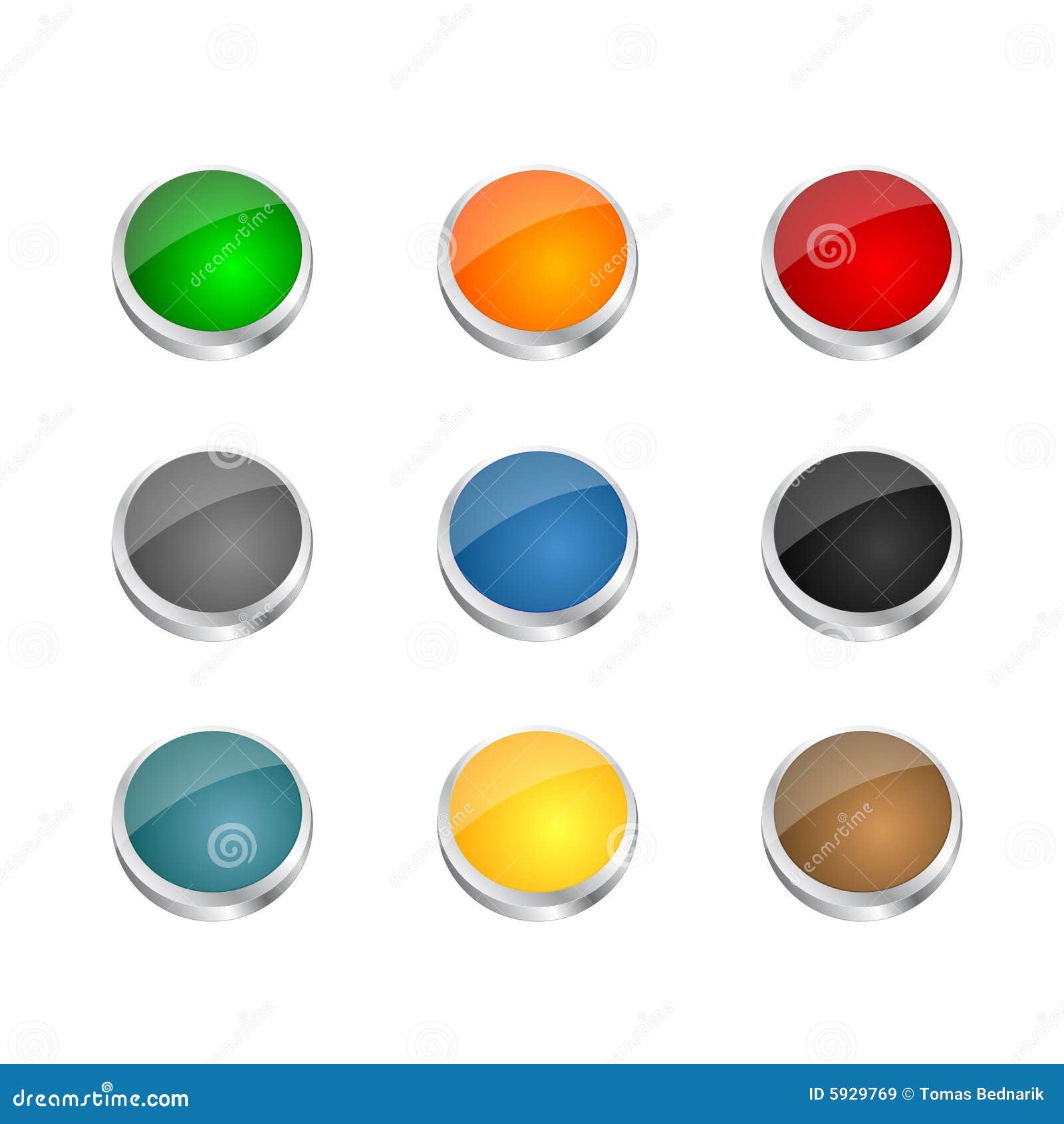 Glassy steal buttons stock illustration. Illustration of button - 5929769