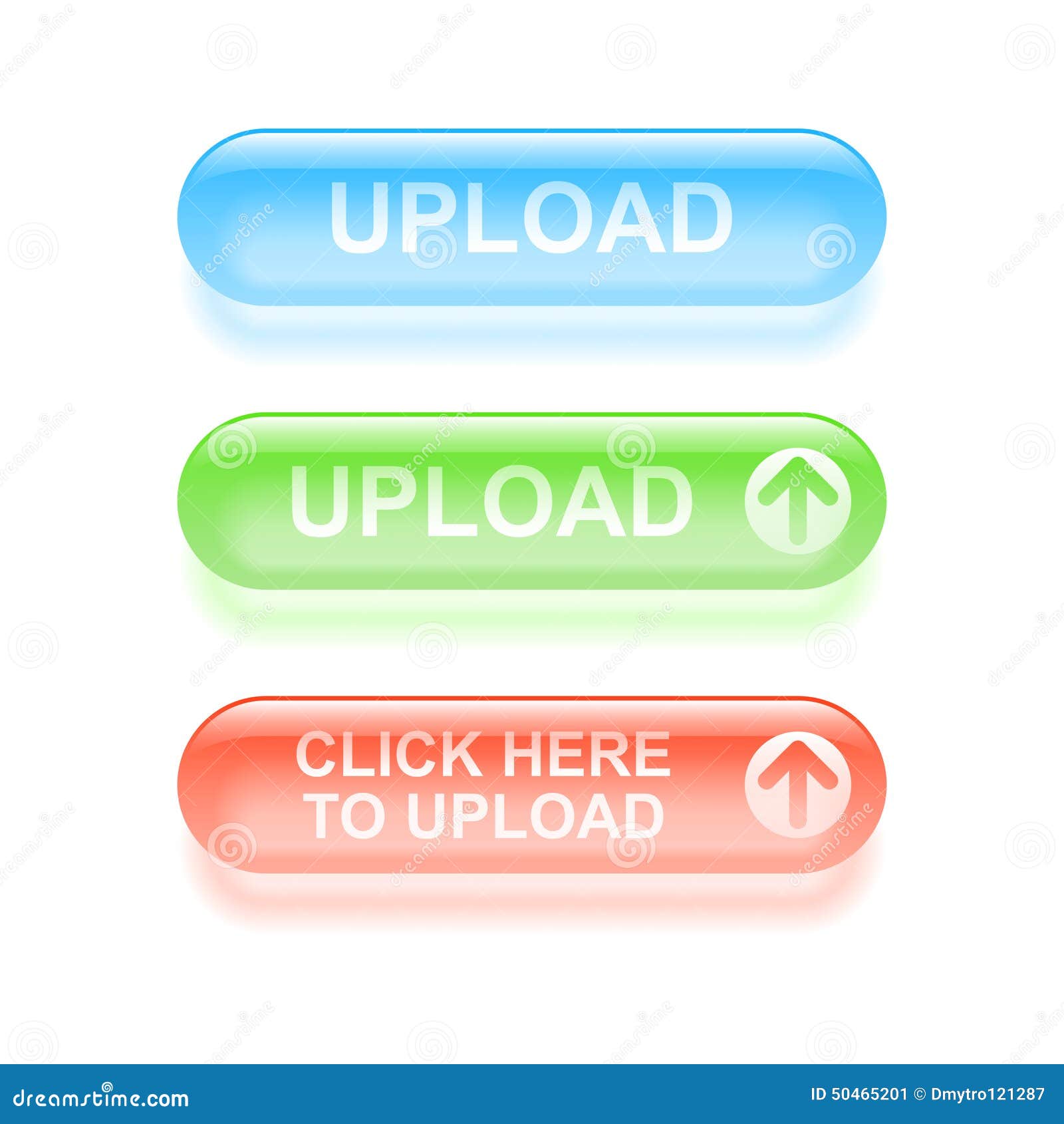 Glassy upload buttons. stock vector. Illustration of communication ...