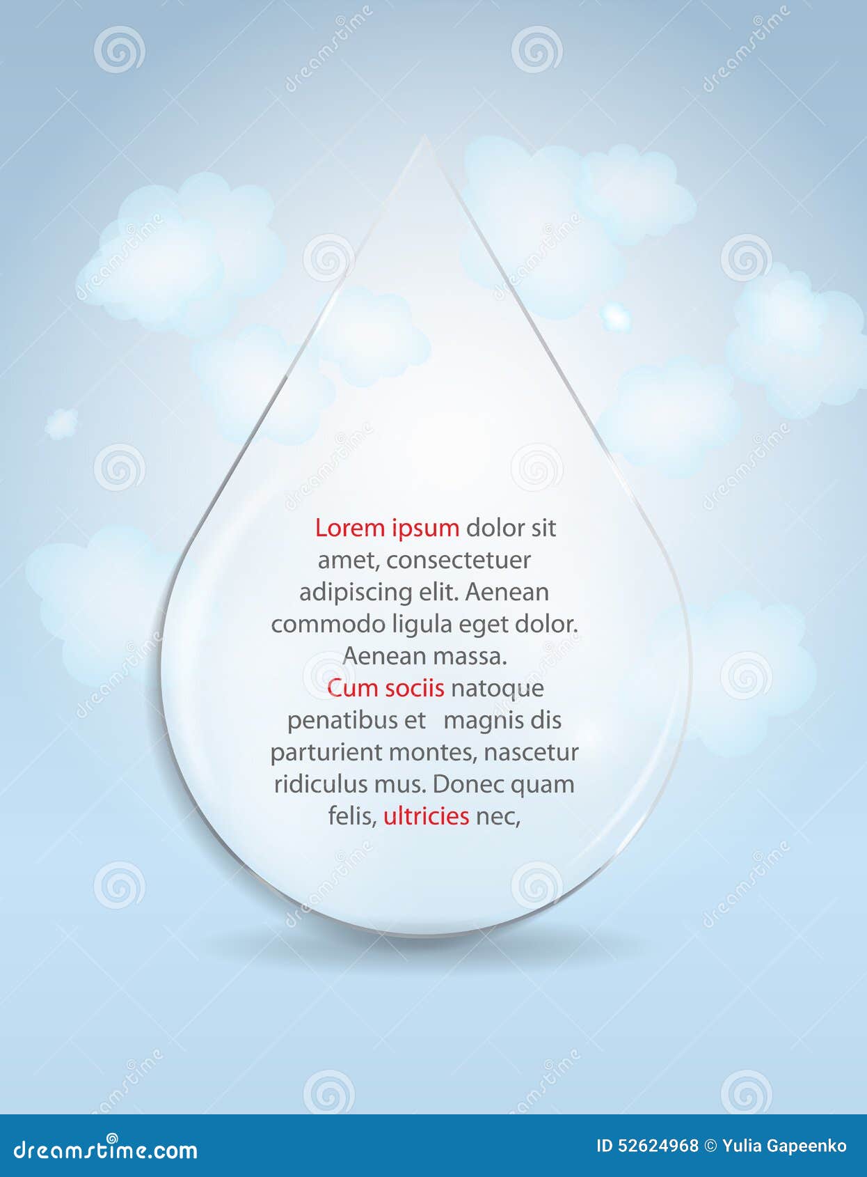 Glastropfen-Rahmen Auf Abstraktem Hintergrund-Vektor Vektor Abbildung ...