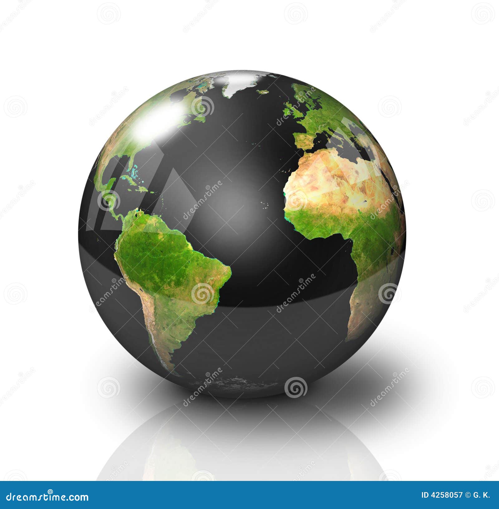 Glatte schwarze Erde-Kugel stock abbildung. Illustration von irland ...