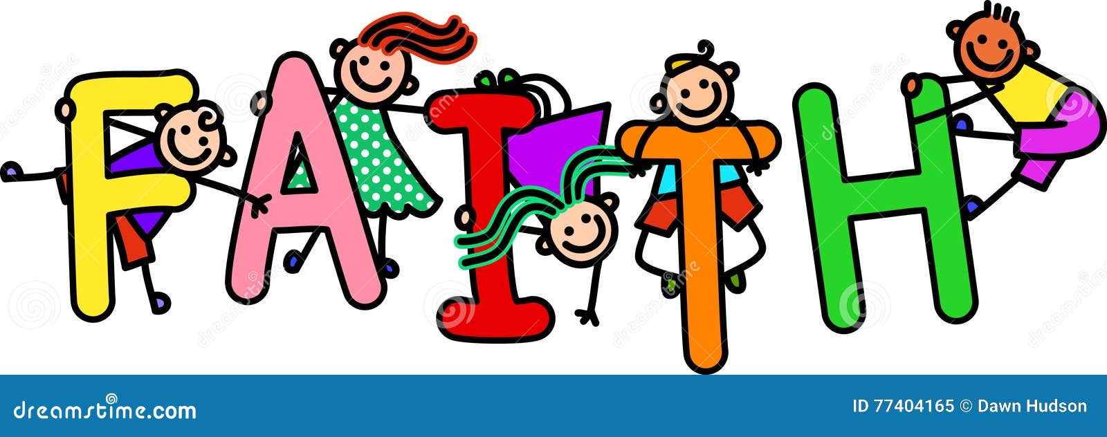 Glauben-Kinder stock abbildung. Illustration von lächeln - 77404165