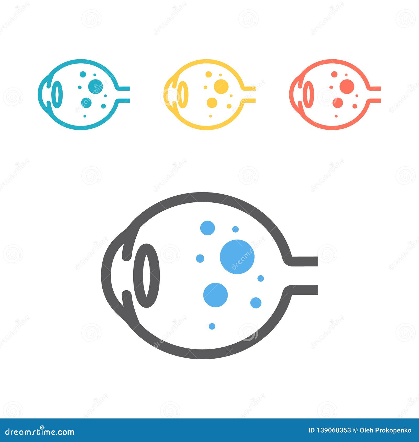 Glaucoma. Line Icons Set. Vector Illustration | CartoonDealer.com #91236974
