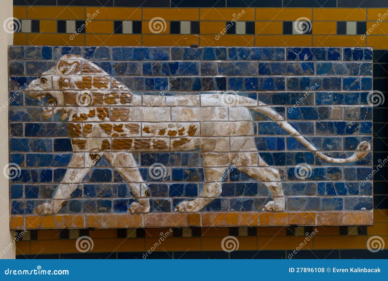 Glazed brick panel stock photo. Image of turkish, panel - 27896108