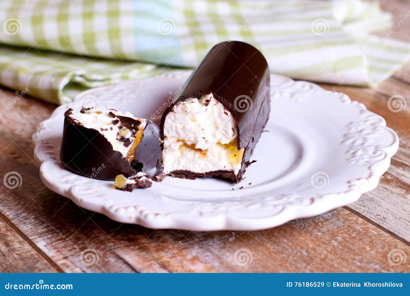 Glazed Cheese Curds with Chocolate and Orange Jam Stock Image - Image ...