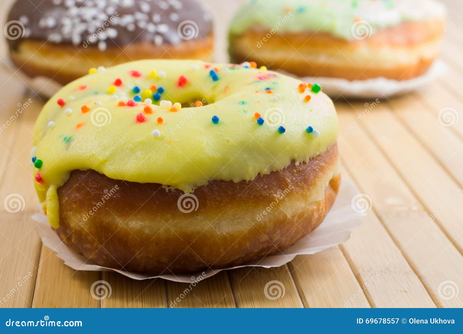 Glazed colored bagels stock image. Image of birthdays - 69678557