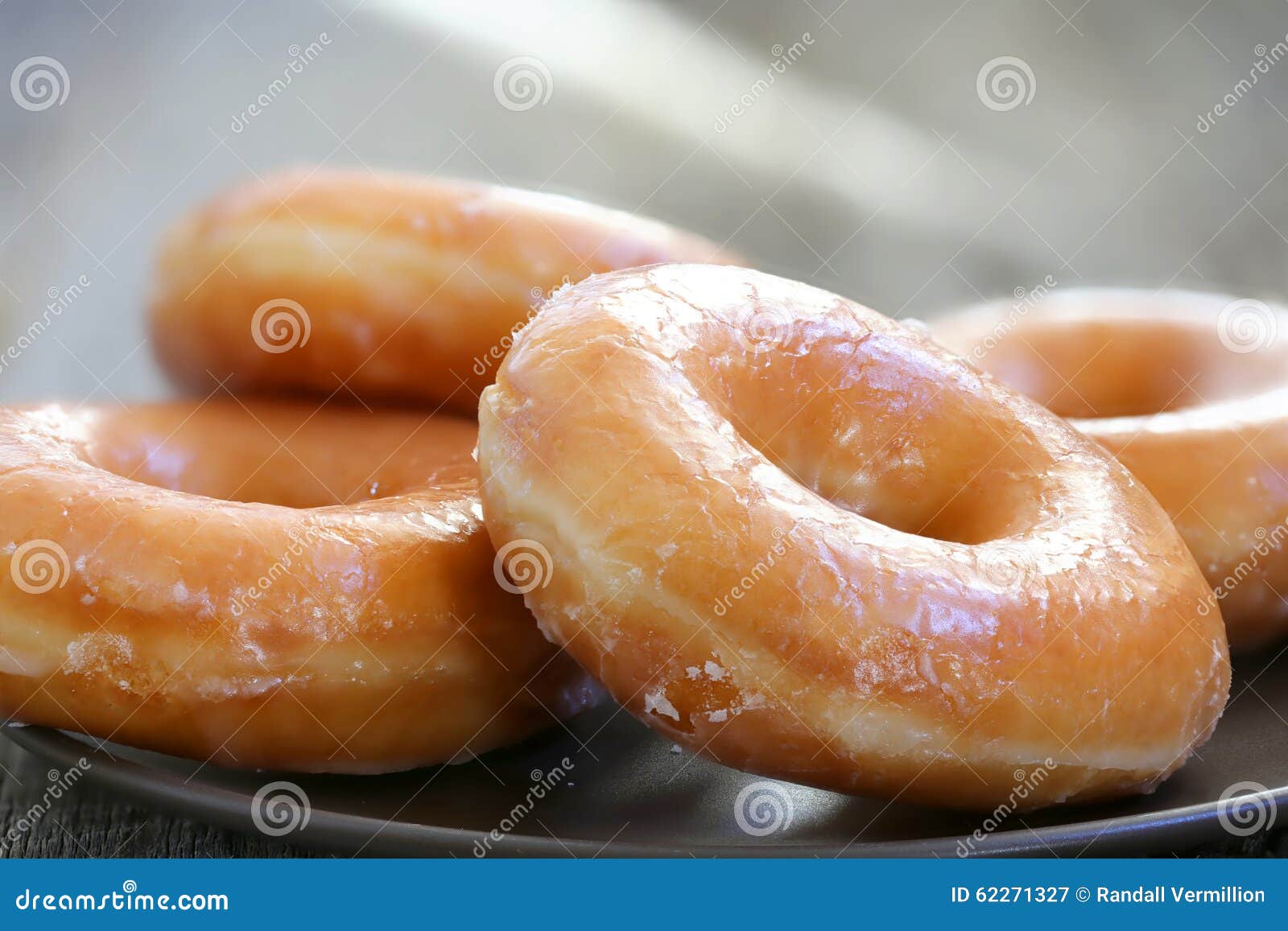 Glazed Donuts On Blue Background. Round Donut With A Hole. Funny Mood ...