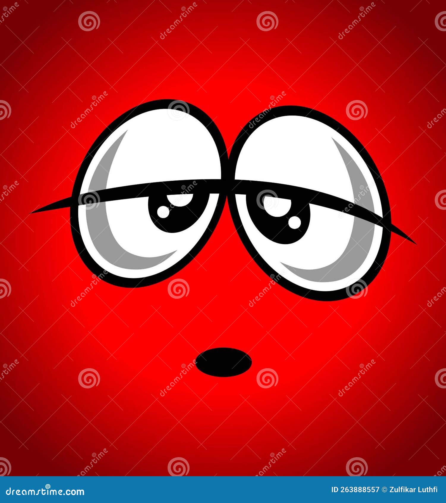 Glazed Eyes On A Yellow Background Indicate Weakness Cartoon Vector ...
