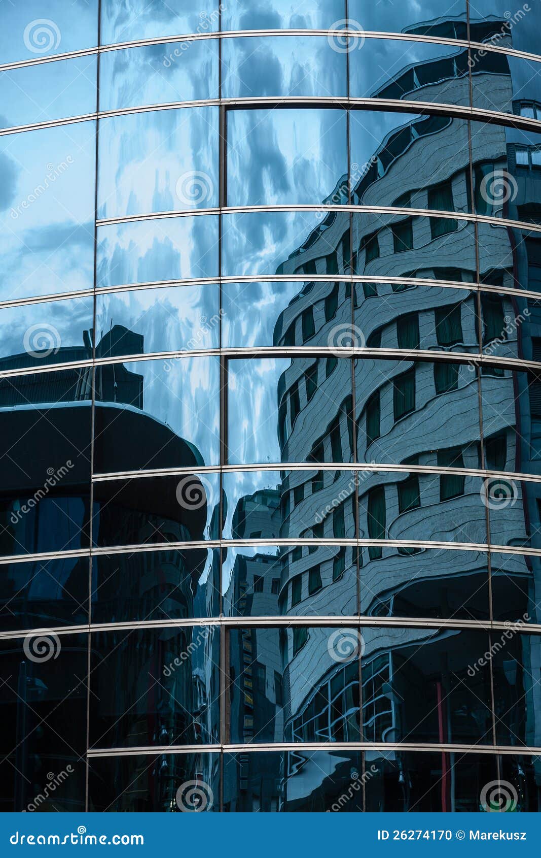 Glazed Facade of a Modern Building Stock Photo - Image of modern ...